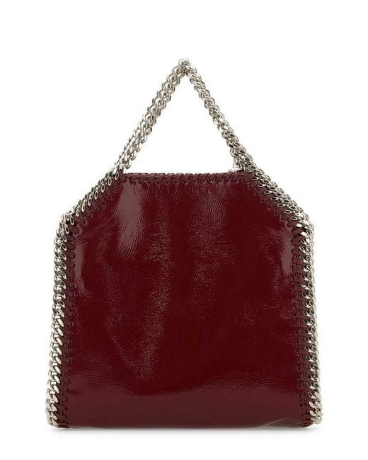 Stella McCartney Tiny Chained Tote Bag in Red | Lyst