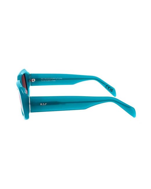 Retrosuperfuture Sagrado Rectangular Frame Sunglasses in Blue | Lyst