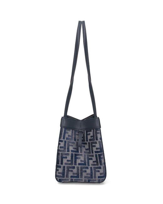 Fendi Origami Mini Bucket Bag in Blue | Lyst