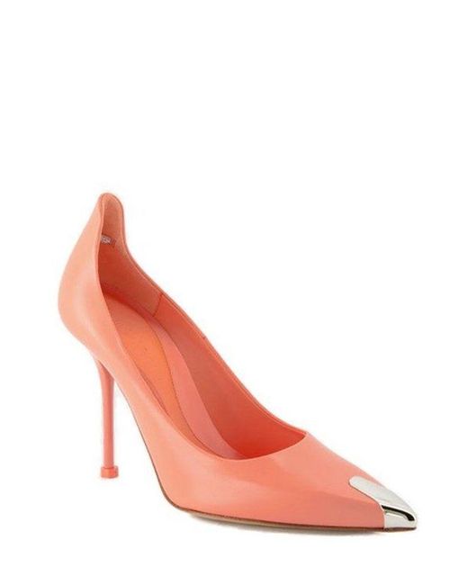 Alexander McQueen Metal Toe-Cap Pumps in Pink | Lyst