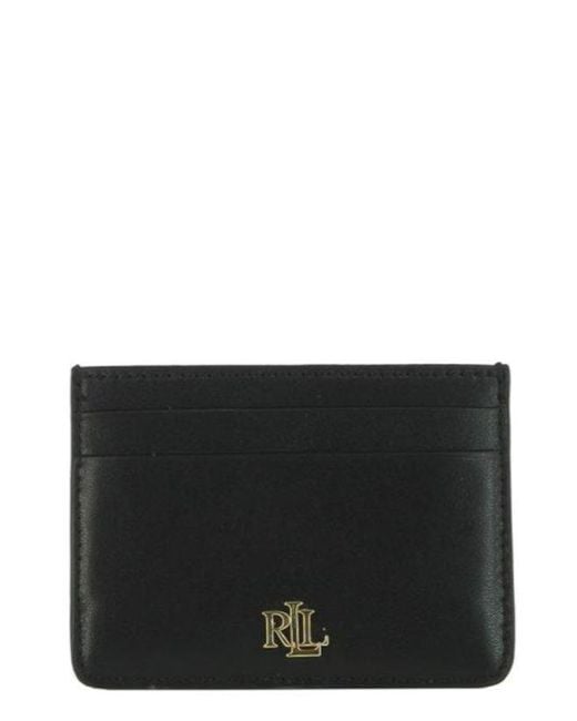 Ralph Lauren Logo Plaque Card Holder in Black | Lyst
