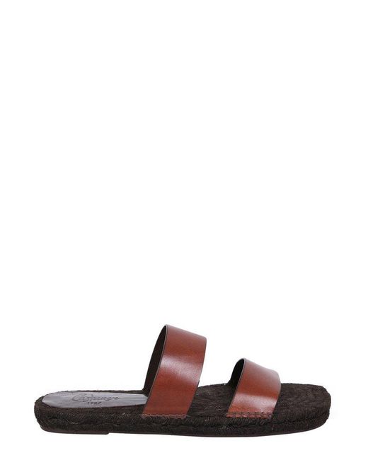 Castañer Kim Double-Strap Square Toe Slides in Brown for Men | Lyst UK