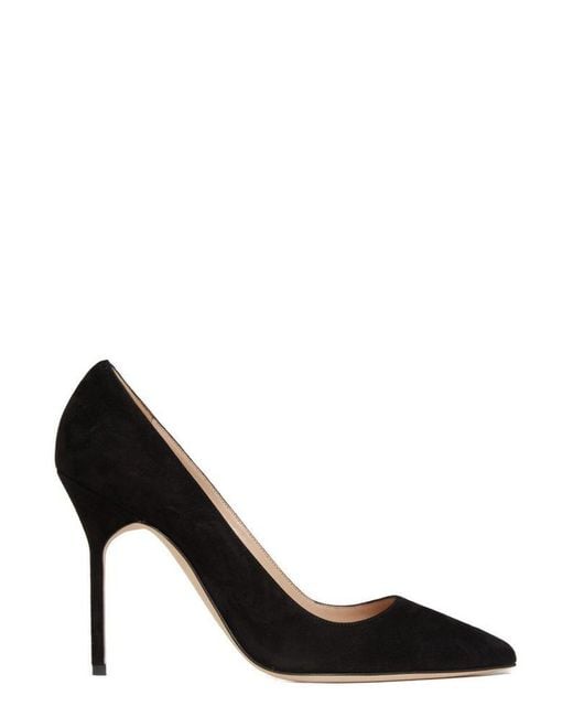 Manolo Blahnik Tora Pointed Toe Stiletto Pumps in Black | Lyst