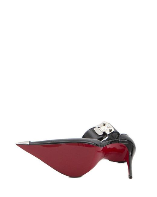 Christian Louboutin Lock Me Up Pointed Toe Pumps in Black | Lyst