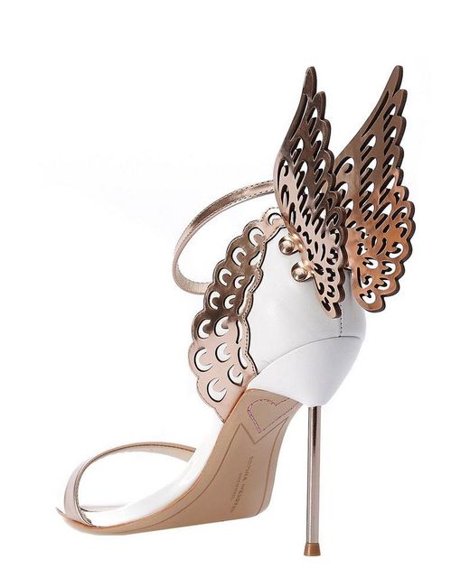 Sophia Webster Evangeline Angel Wing Detailed Sandals in White | Lyst