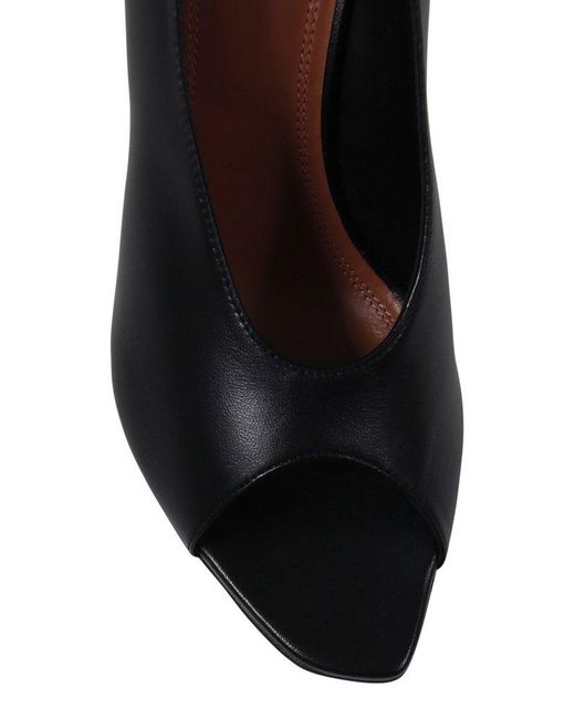 AMINA MUADDI Julianne Peep Toe Pumps in Black | Lyst