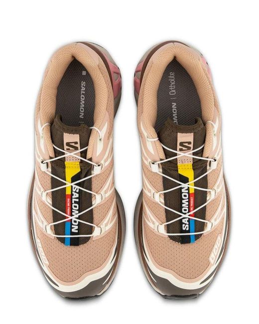 Salomon Xt-6 Lace-Up Sneakers in Pink | Lyst