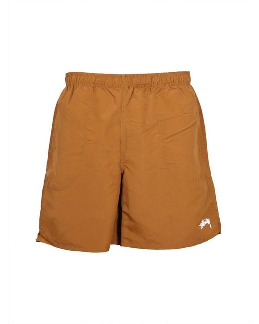 Stussy Boxer Swim Trunks in Brown for Men | Lyst