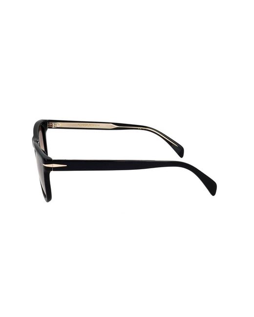 David Beckham Square Frame Full Rim Sunglasses in Black for Men | Lyst UK