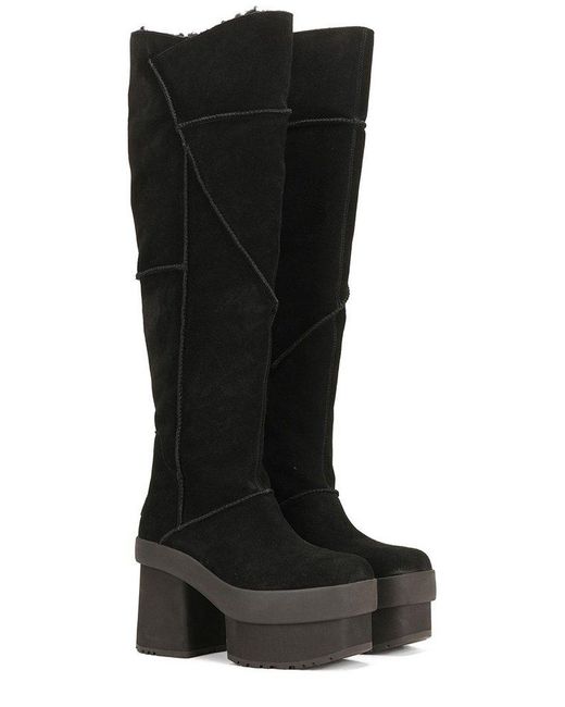 UGG New Heights Platform Xtra Boots in Black | Lyst