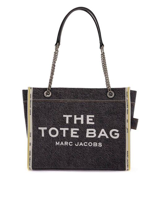Marc Jacobs The Denim Chain Medium Tote Bag in Black | Lyst UK