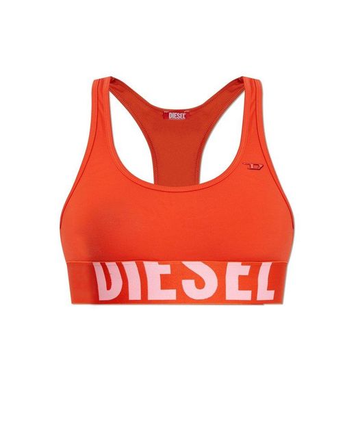 DIESEL Race-Bralette-Xl-D-Pop Bikini Top in Red | Lyst