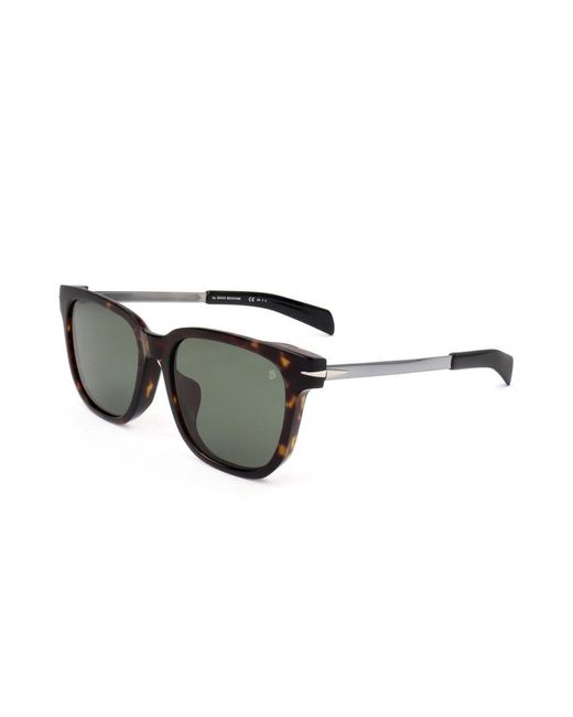 David Beckham Square Frame Full Rim Sunglasses in Brown for Men | Lyst UK
