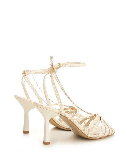 Golden Goose Ankle Strap Chain-Detailed Sandals in Natural | Lyst