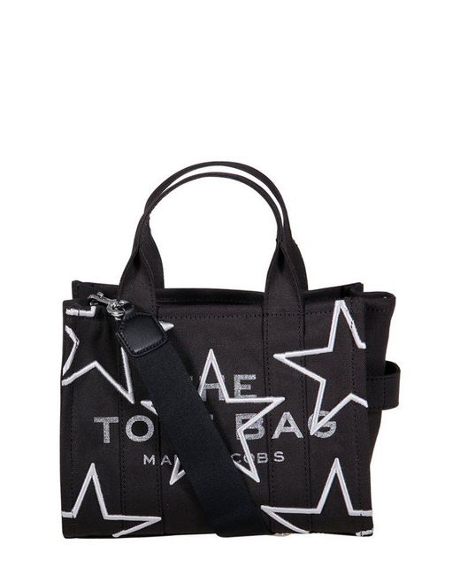 Marc Jacobs The Star Logo Printed Small Tote Bag in Black | Lyst