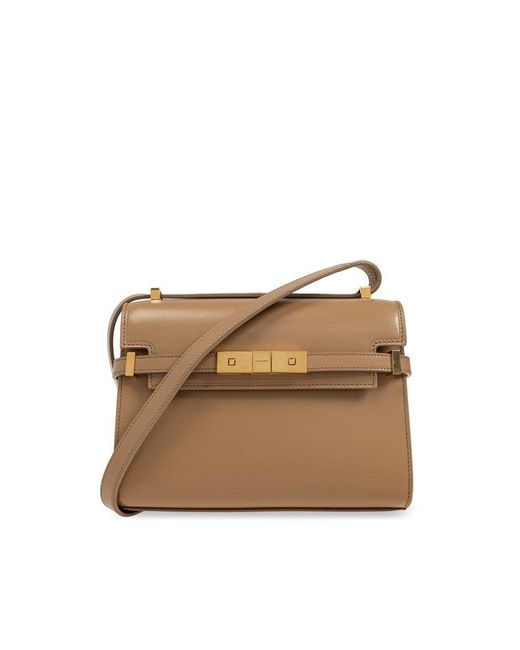Saint Laurent Shoulder Bag Manhattan Mini in Brown | Lyst