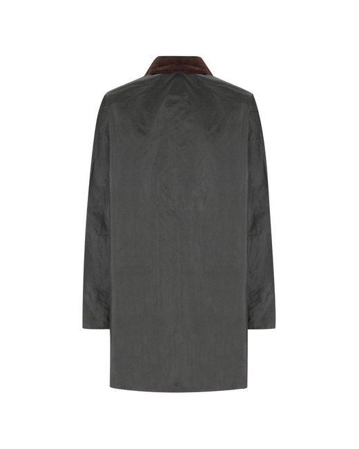 Barbour Border Waxed Jacket in Gray for Men | Lyst