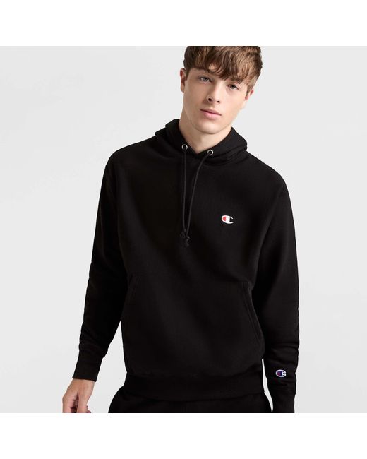 Champion Reverse Weave Hoodie, C Logo in Black for Men | Lyst