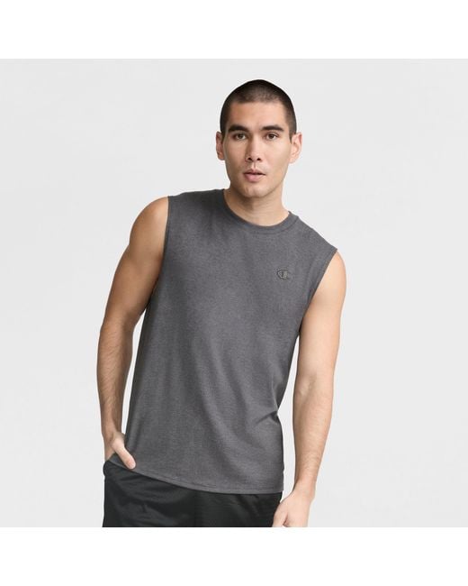 Champion Muscle Tank, C Logo in Gray for Men | Lyst