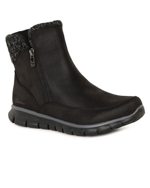 Skechers Synergy Lovely Collab Boots in Black | Lyst UK