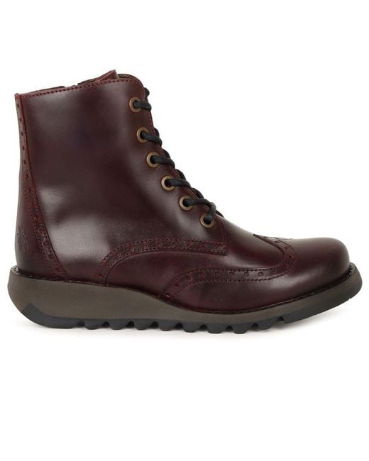 Fly London Sarl Biker Boots in Brown | Lyst UK