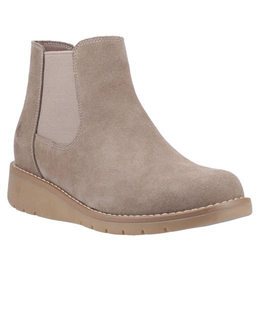 Hush Puppies Leonie Suede Boots in Grey | Lyst UK