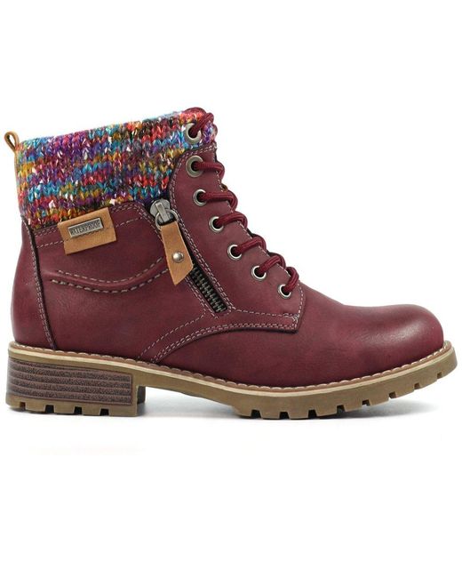 Lunar Tabasco Ankle Boots in Purple | Lyst UK
