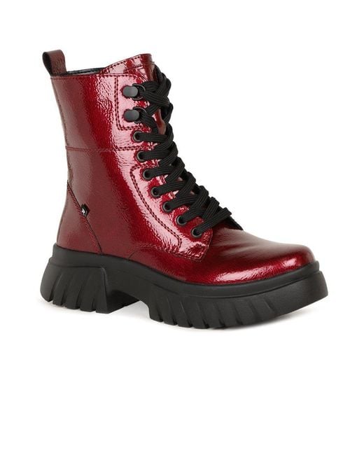 Rieker Askham Ankle Boots in Red | Lyst UK