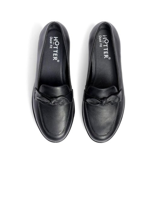 Hotter Amber Low Wedge Loafers in Blue | Lyst UK