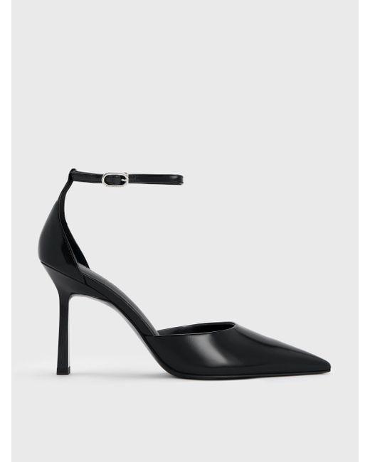 Charles & Keith Pointed-Toe Ankle-Strap D'Orsay Pumps in White | Lyst
