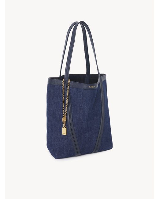 Chloé Chloé Spin Tote Bag In Denim in Blue | Lyst