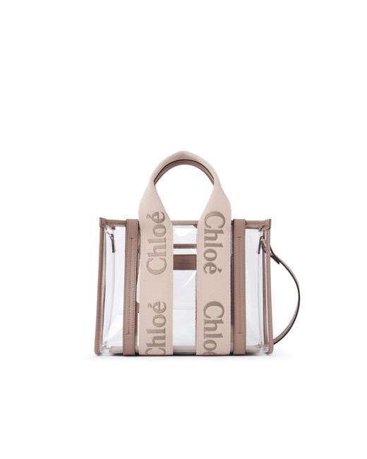 Chloé Small Woody Tote Bag In Jelly & Leather in Pink | Lyst