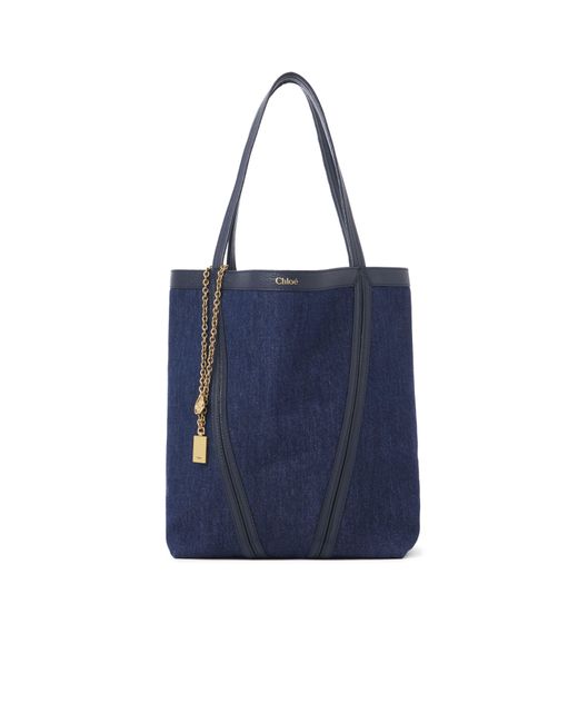 Chloé Chloé Spin Tote Bag In Denim in Blue | Lyst