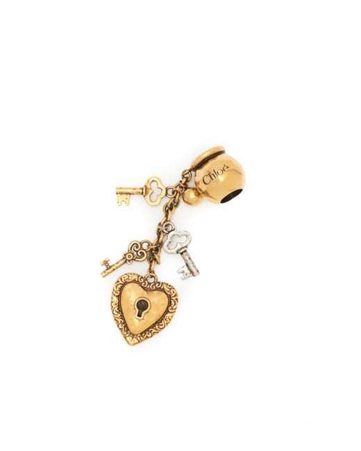 Chloé Sphere Key Dice Charm For Bracelet Bag In Brass in Metallic | Lyst UK