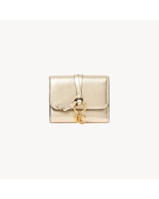 Chloé Small Alphabet Tri-Fold in Natural | Lyst UK