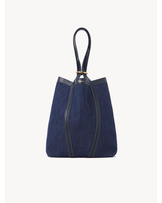 Chloé Chloé Spin Tote Bag In Denim in Blue | Lyst