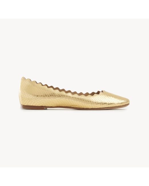 Chloé Lauren Ballerina in Natural | Lyst