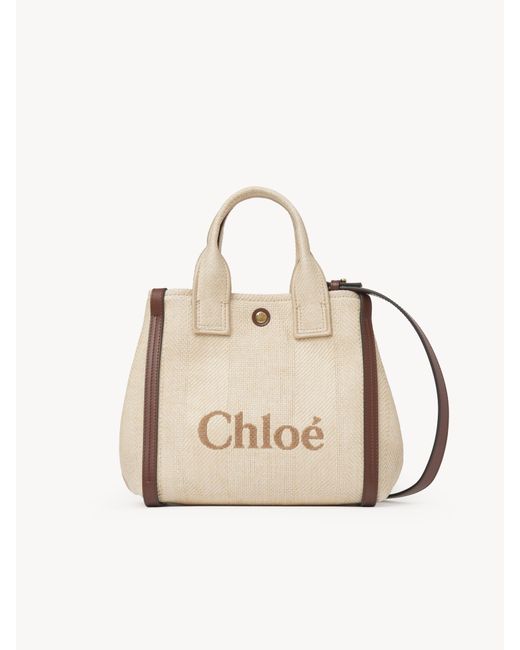 Chloé Small Chloé Carry Tote Bag In Raffia-effect Fibers in Natural | Lyst