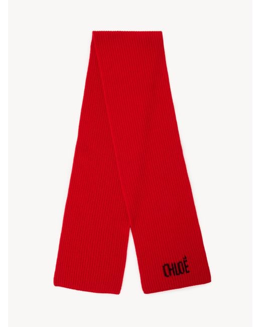 Chloé The Joyful Scarf in Red | Lyst UK