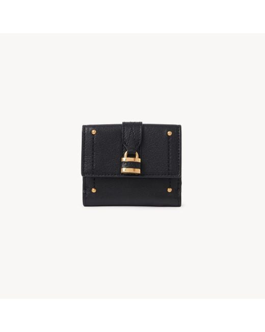 Chloé Mini Paddington Tri-Fold in Black | Lyst