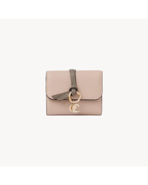 Chloé Small Alphabet Tri-Fold in Natural | Lyst UK
