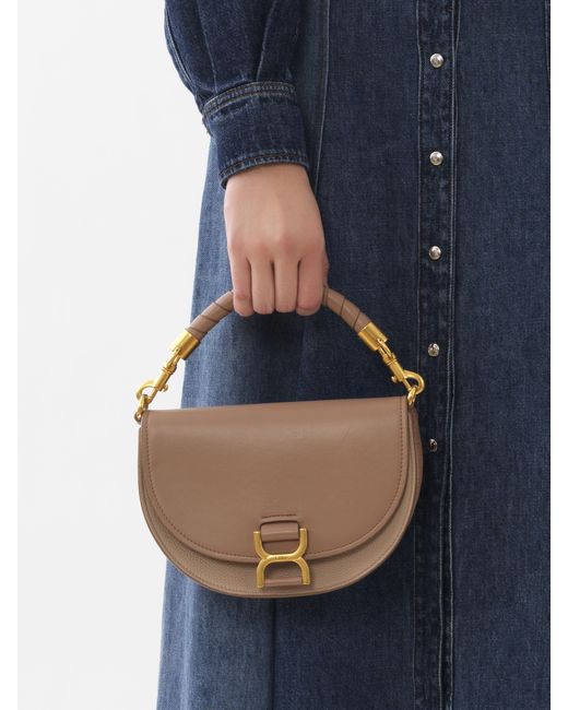 Chloé Marcie Chain Flap Bag In Brown Lyst