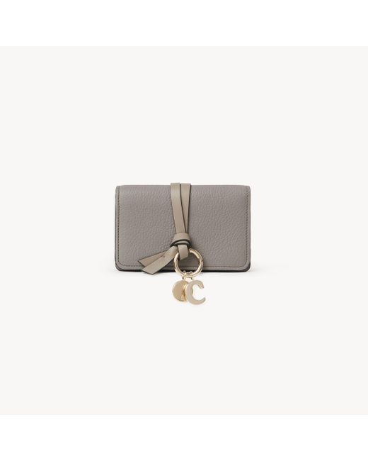 Chloé Alphabet Card Holder in Grey | Lyst UK