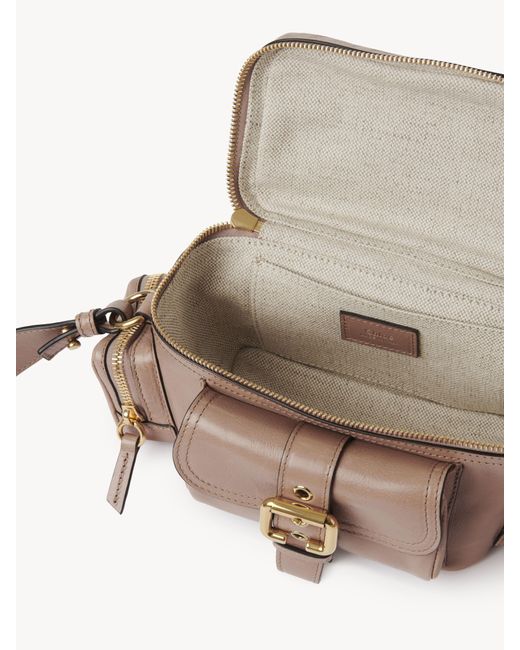 Chloé Small Camera Bag In Shiny Leather in Natural | Lyst