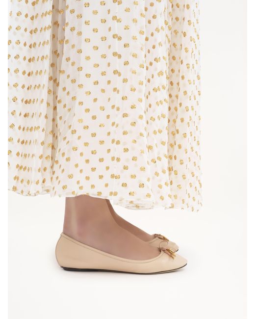 Chloé Iris Ballerina in Natural | Lyst