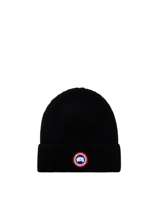 Canada Goose Rib Toque Hat in Black for Men | Lyst UK