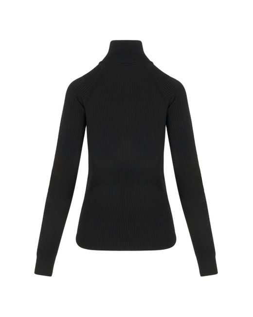 Moncler T Neck Sweater in Black | Lyst UK