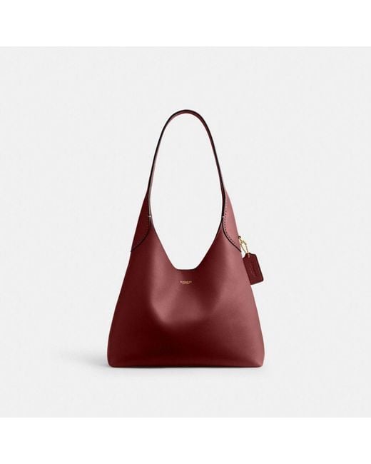 COACH Brooklyn Shoulder Bag 28 in Red | Lyst