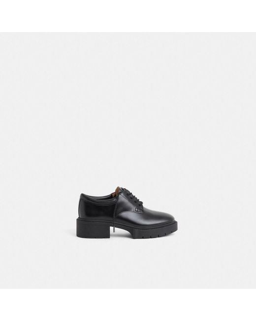 COACH Restored Lyla Platform Derby in Black | Lyst