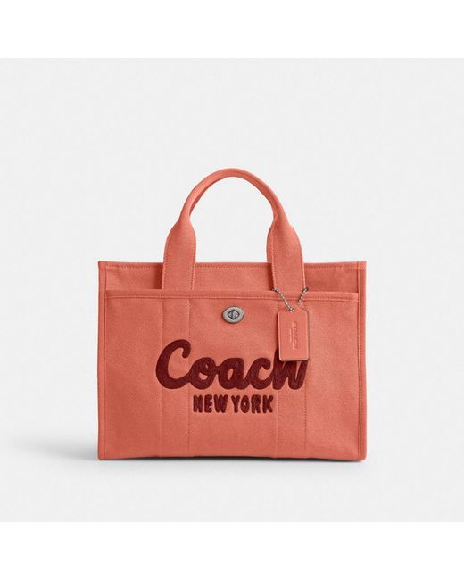 COACH Cargo Tote in Red | Lyst